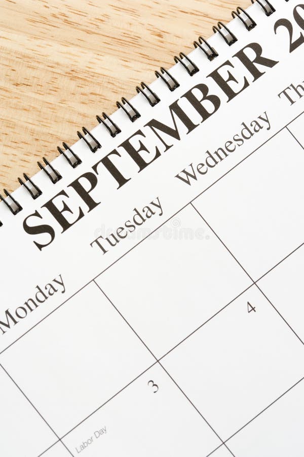 September auf Kalender. stockbild. Bild von verabredung - 2425623