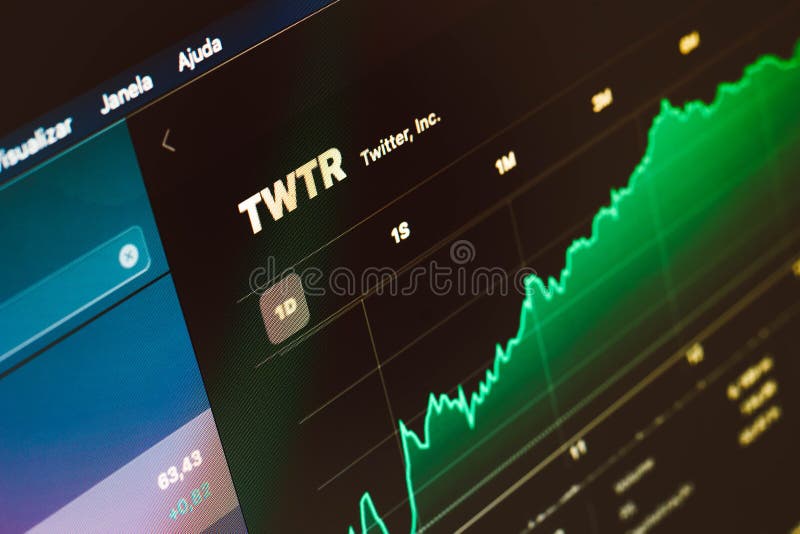 September 1, 2021, Brazil. in this Photo Illustration the Twitter Stock ...