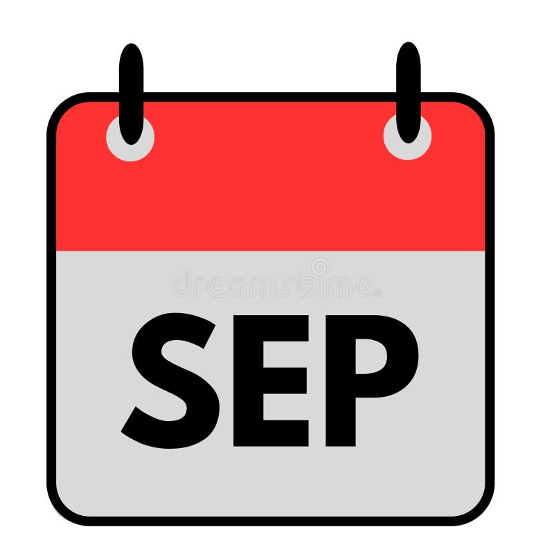 September Calendar Date Icon Month Icon Note - 1 Stock Illustration ...