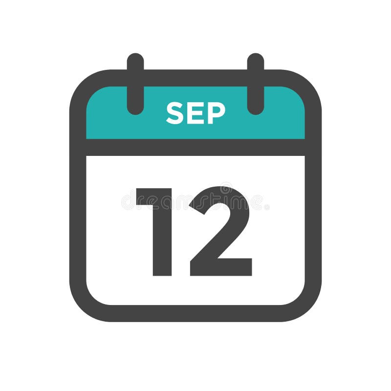 September 12 Calendar Day or Calender Date for Deadlines or Appointment ...