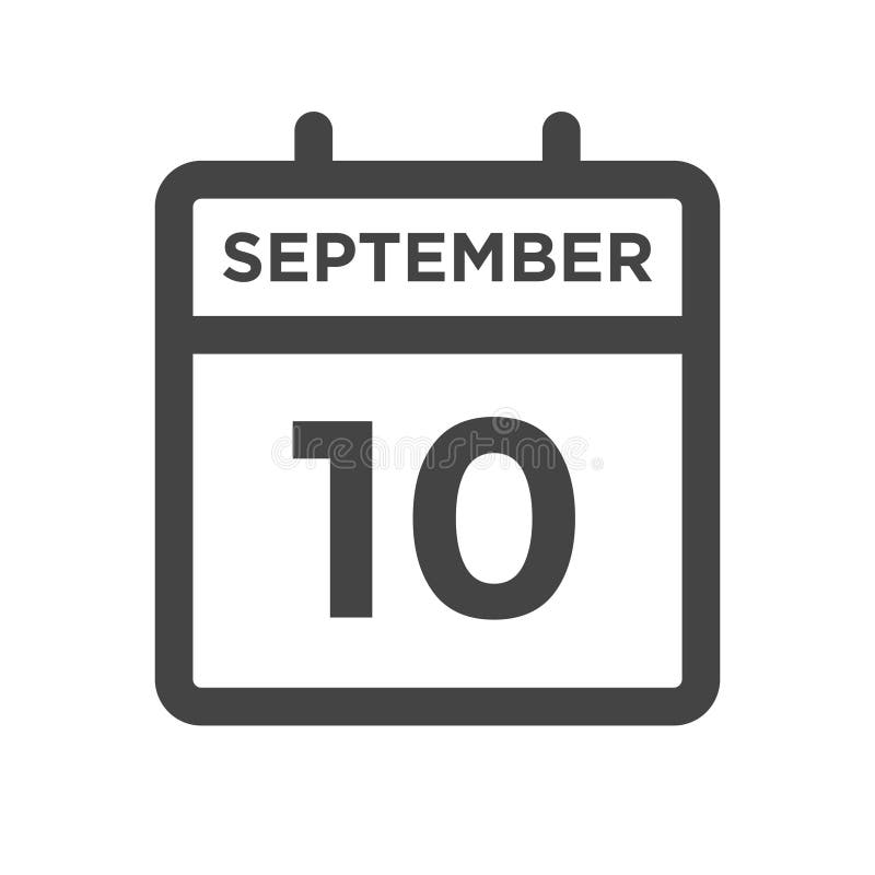 September 10 Calendar Day or Calender Date for Deadlines or Appointment ...