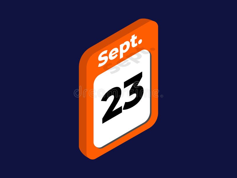 September 23-Calendar Day Icon Vector Illustration Stock Vector ...