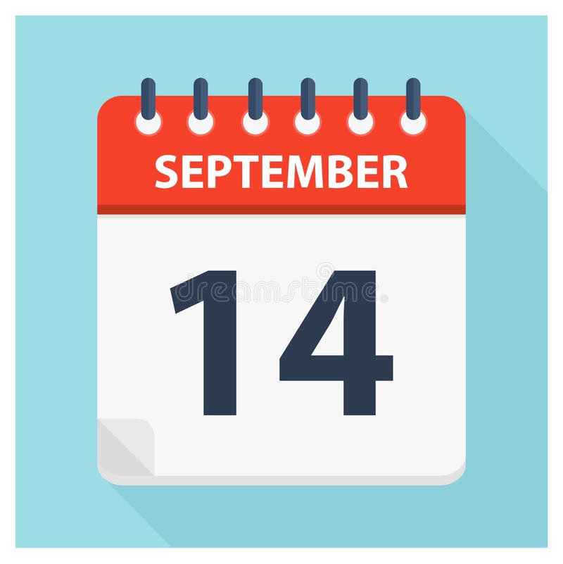 September 14 - Calendar Icon - Calendar Design Template Stock ...