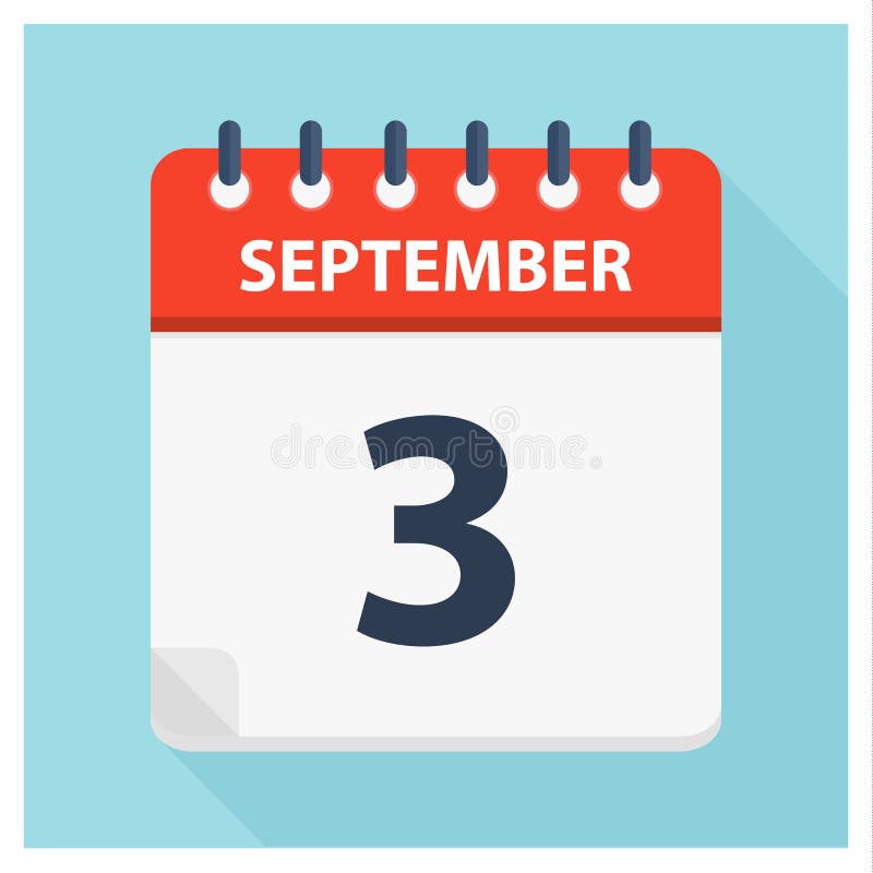 September 3 - Calendar Icon - Calendar Design Template Stock ...