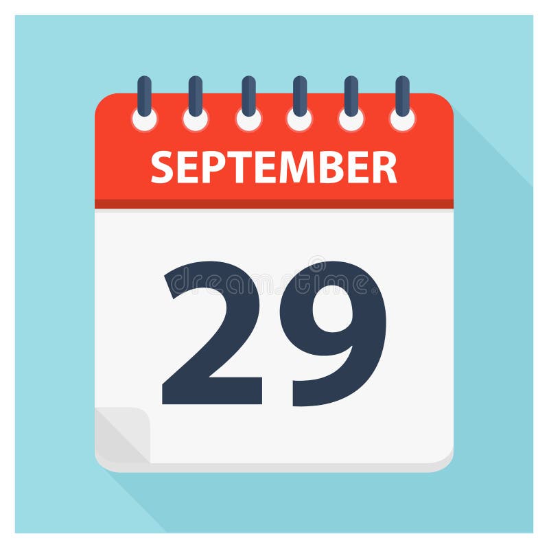 September 29 - Calendar Icon - Calendar Design Template Stock ...