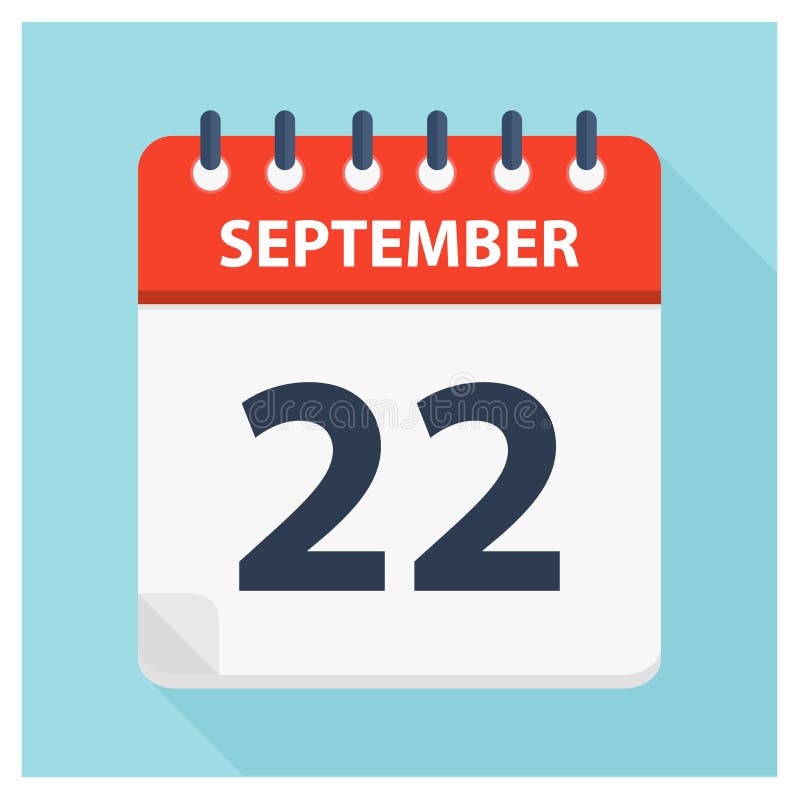 September 22 - Calendar Icon - Calendar Design Template Stock ...