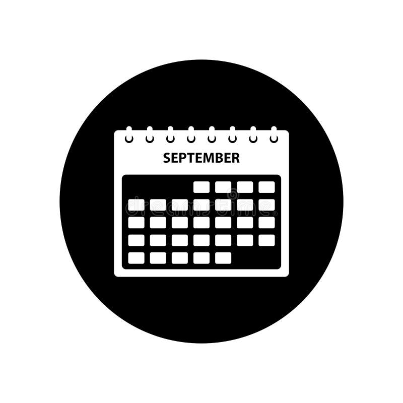 September Calendar Icon. stock vector. Illustration of icon - 224995634