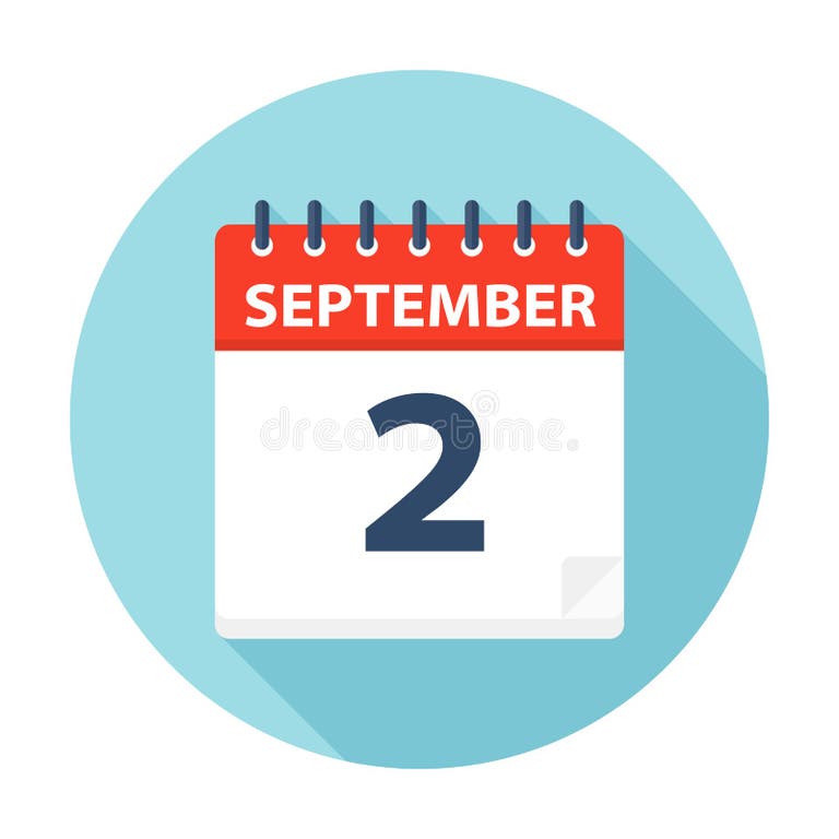 September 2 - Calendar Icon Stock Illustration - Illustration of ...