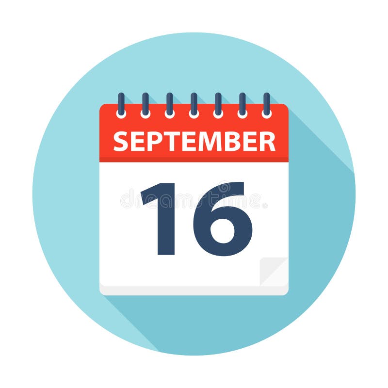 September 16 - Calendar Icon Stock Illustration - Illustration of ...
