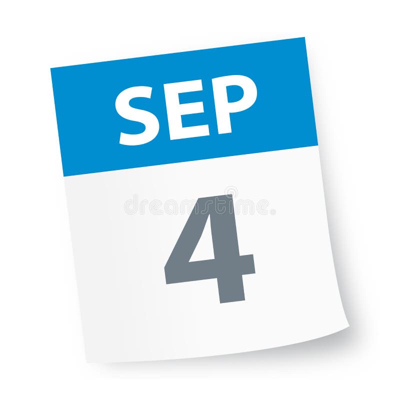 September 4 - Calendar Icon Stock Illustration - Illustration of 2020 ...
