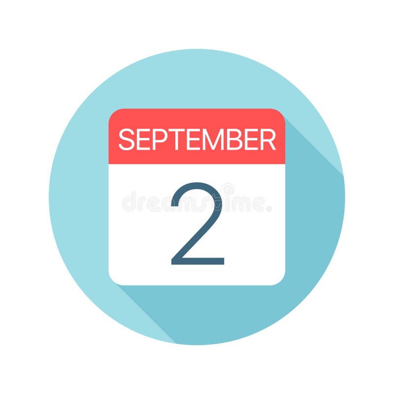 September 2 - Calendar Icon. Vector Illustration of One Day of Month ...