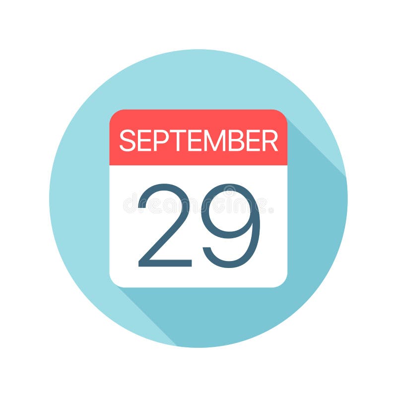 September 29 - Calendar Icon. Vector Illustration of One Day of Month ...