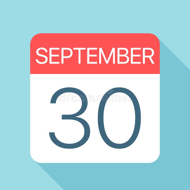 30 September Calendar Icon Stock Illustrations – 116 30 September ...