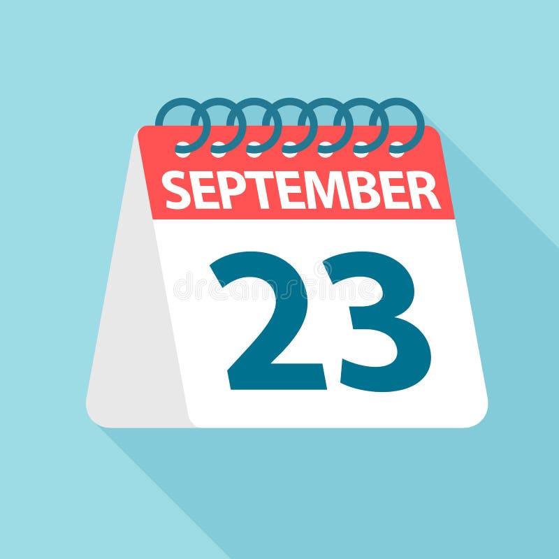 September 23 - Calendar Icon. Vector Illustration of One Day of Month ...