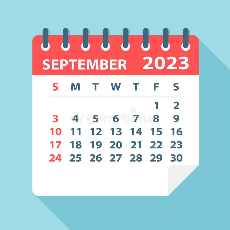 September 2023 Calendar Leaf - Vector Illustration Stock Illustration ...