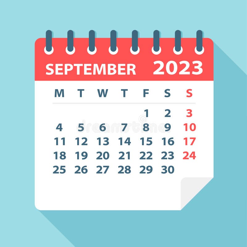 September 2023 Calendar Leaf - Vector Template Graphic Illustration ...