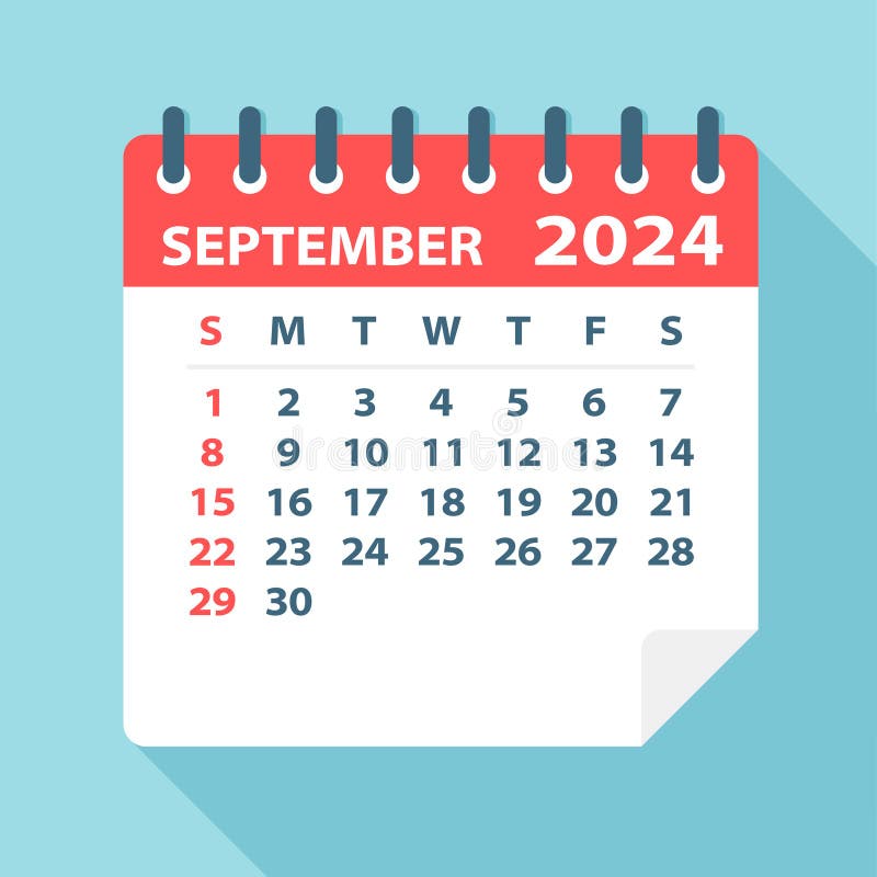 September 2024 Calendar Leaf - Vector Illustration Stock Vector ...