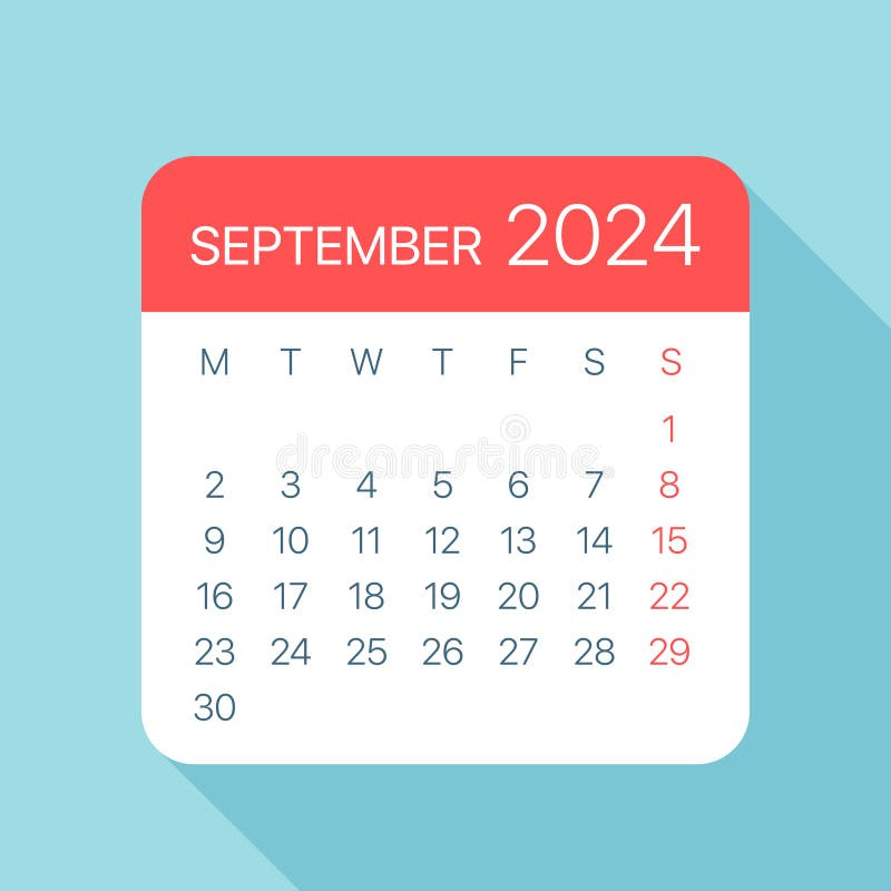 September 2024 Calendar Leaf - Vector Illustration Stock Vector ...