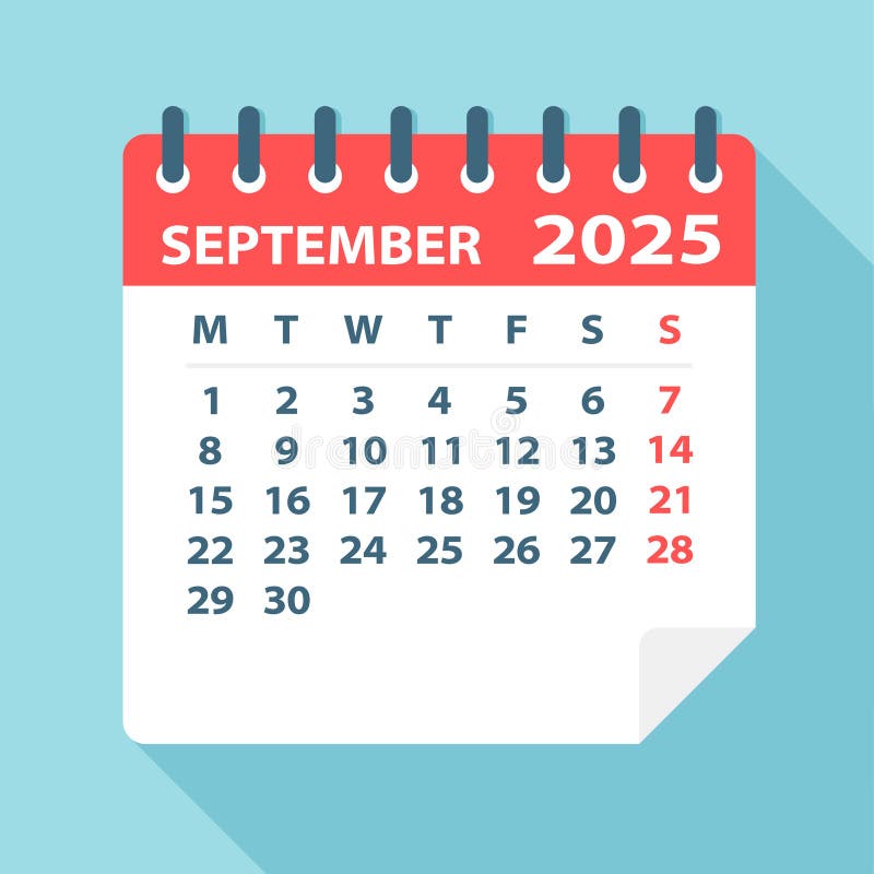 September 2025 Calendar Leaf - Vector Illustration Stock Vector ...