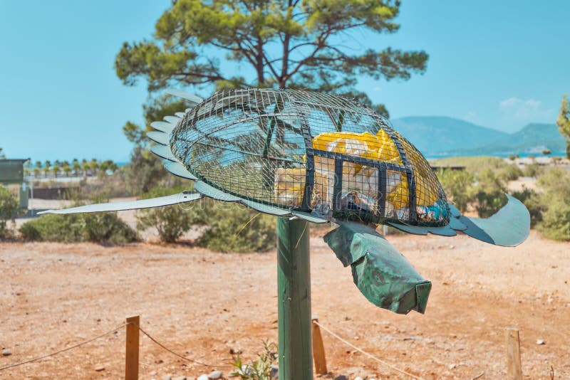 Fun Trash Can in the Form of an Iron Alien Editorial Image - Image of ...