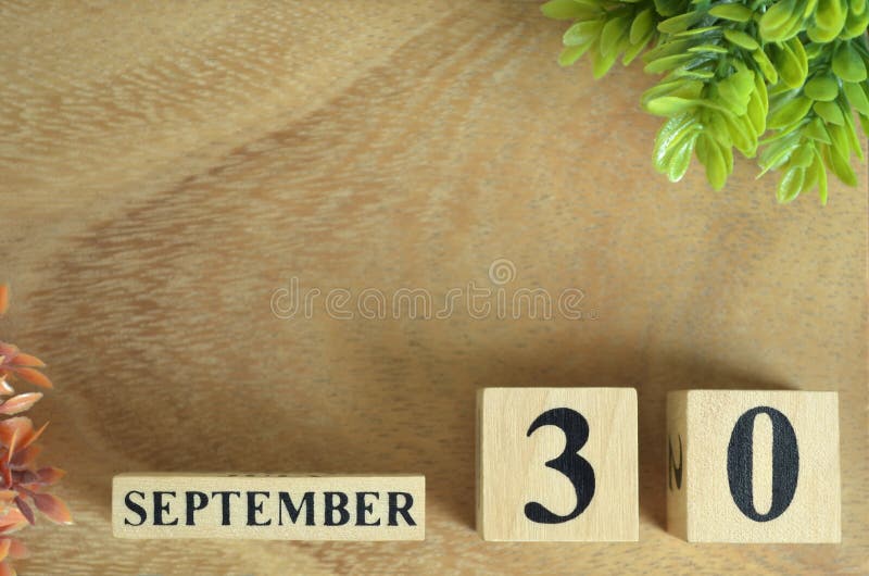 September 30, Date Design in Natural Concept. Editorial Photo - Image ...