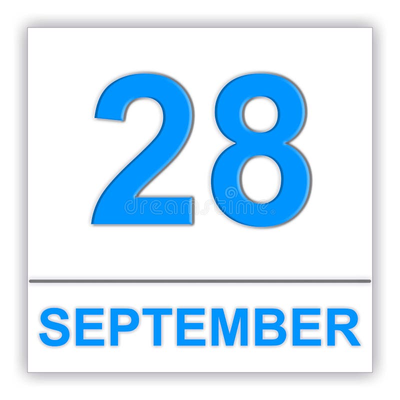 September 28. Day on the Calendar Stock Illustration - Illustration of ...