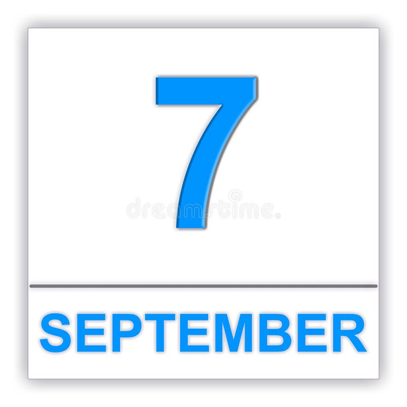 September 7. Day on the Calendar Stock Illustration - Illustration of ...