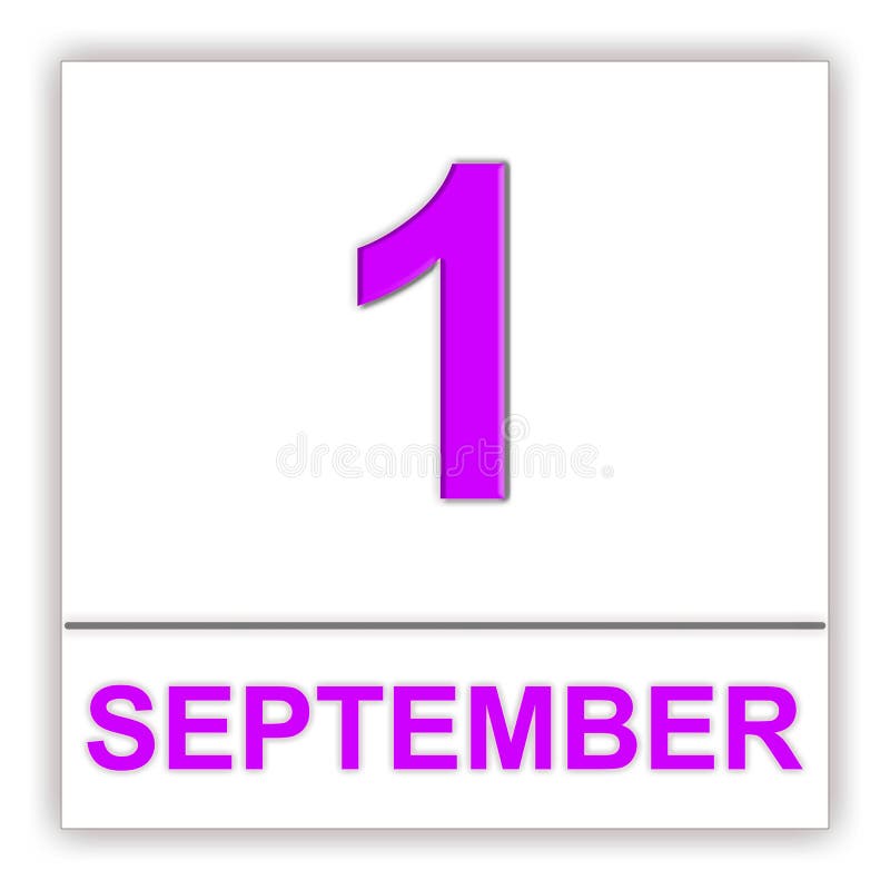 September 1. Day on the Calendar Stock Illustration - Illustration of ...
