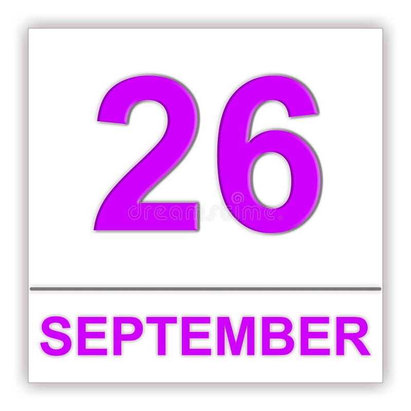 September 26. Day on the Calendar Stock Illustration - Illustration of ...