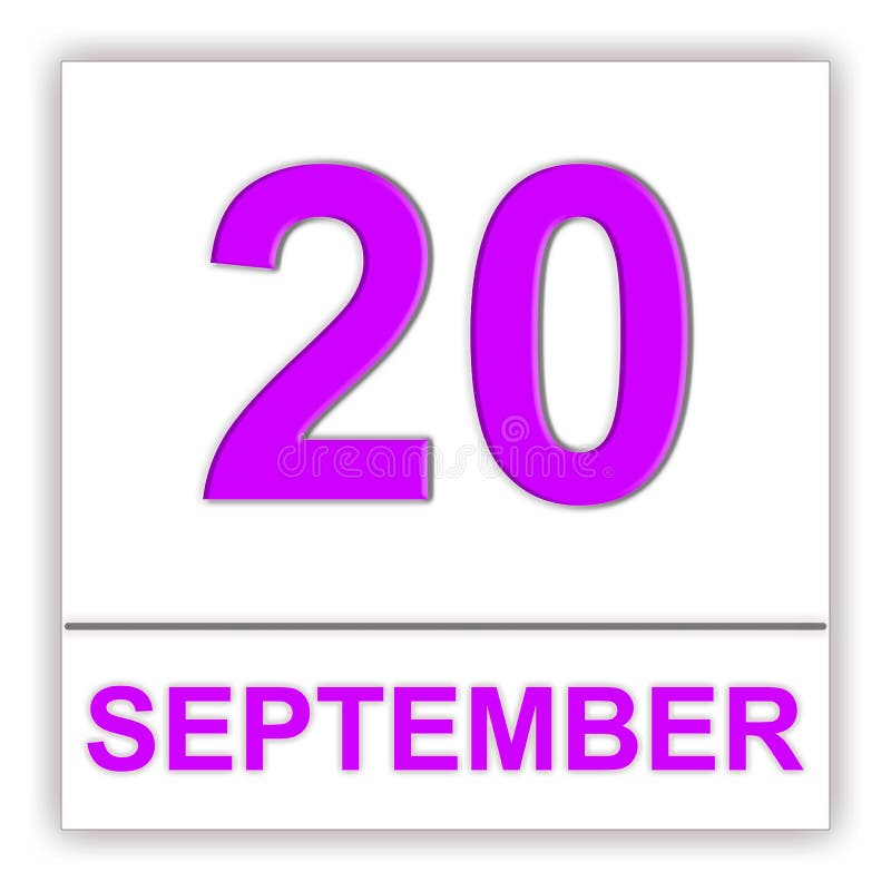 September 20. Day on the Calendar Stock Illustration - Illustration of ...