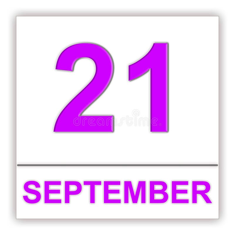 September 21. Day on the Calendar Stock Illustration - Illustration of ...