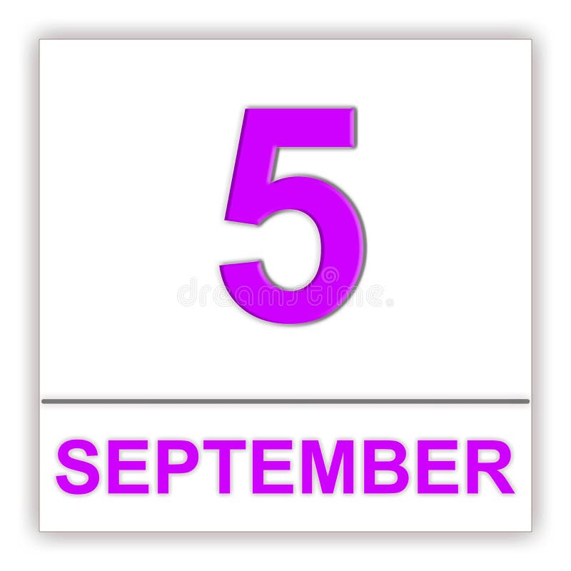 September 5. Day on the Calendar Stock Illustration - Illustration of ...