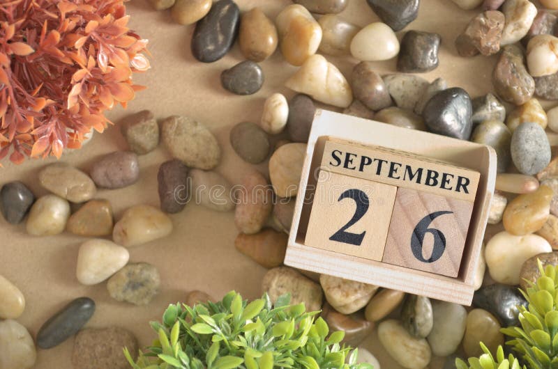 September 26, Natural Background. Stock Photo - Image of 2029, cube ...