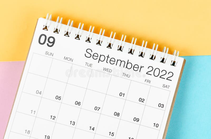 September 2022 Calendar Multicolored Background Stock Photos - Free ...
