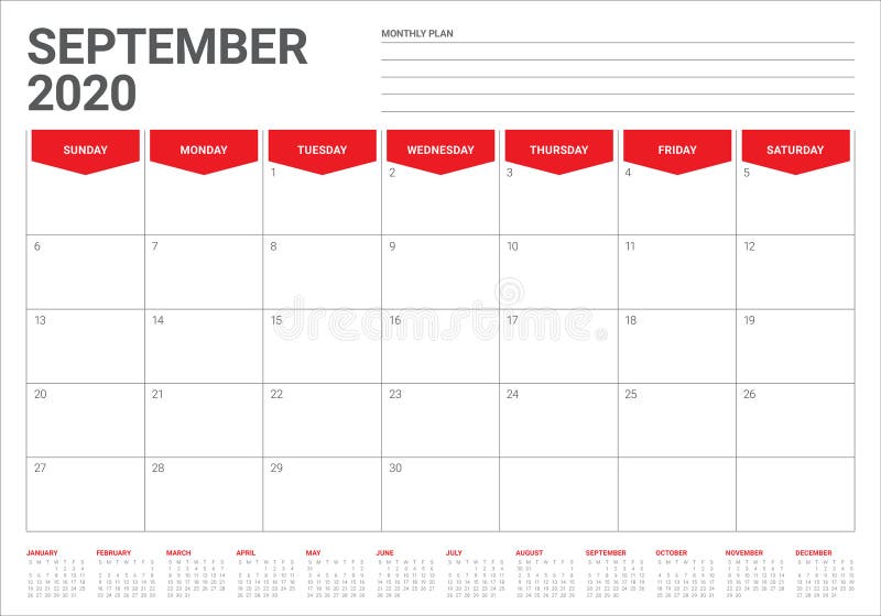 September 2020 Planning Calendar . Simple September 2020 Calendar. Week ...