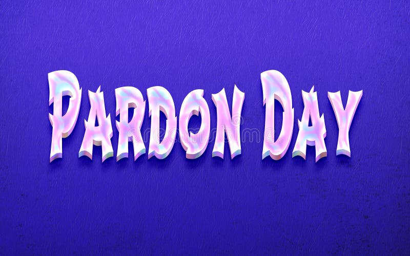 September Holidays, Pardon Day. 3D Text Effect on Blue Background Stock ...