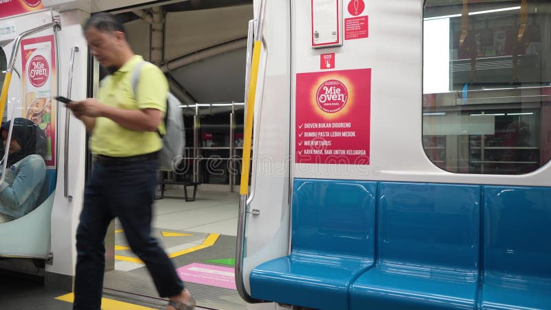 September 28, 2023, Jakarta, Indonesia. the Atmosphere at an LRT ...