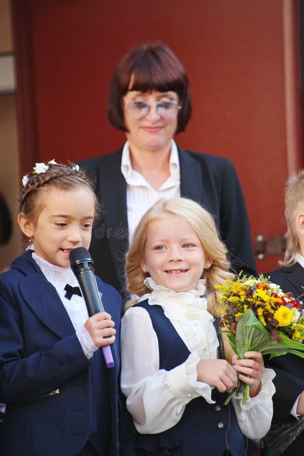 September 1, Knowledge Day in Russian School. Day of Knowledge. First ...