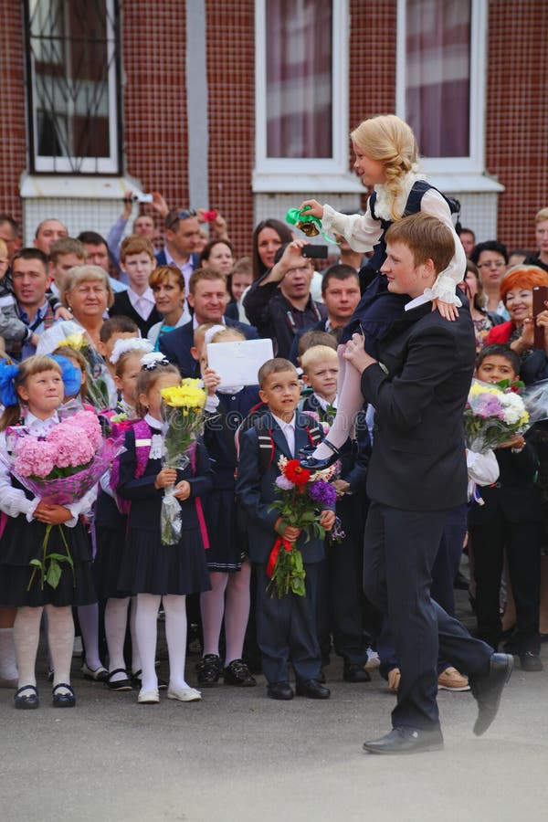 September 1, Knowledge Day in Russian School. Day of Knowledge. First ...