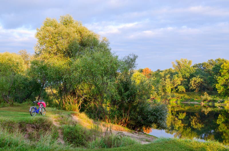 September landscape stock photo. Image of nature, bicycle - 48402866