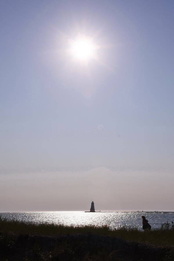 September in Ludington, Michigan Stock Image - Image of lighthouse ...