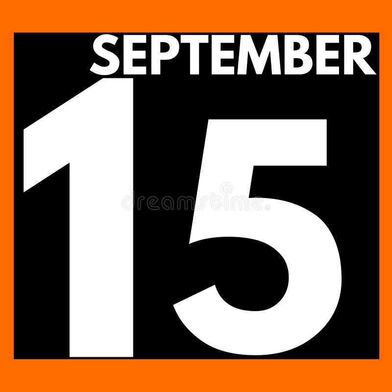 September 15 . Modern daily Calendar Icon .date ,day, Month Stock ...