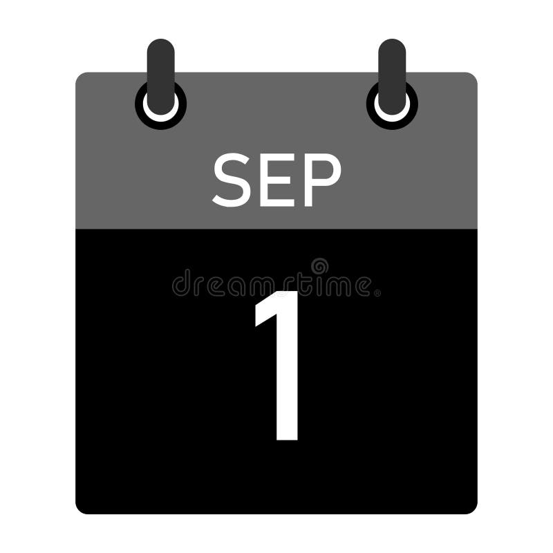 September Month Calendar Icon Vector Stock Illustration - Illustration ...