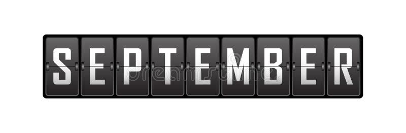 September. Name of the Month on the Cells of the Mechanical Tableau ...