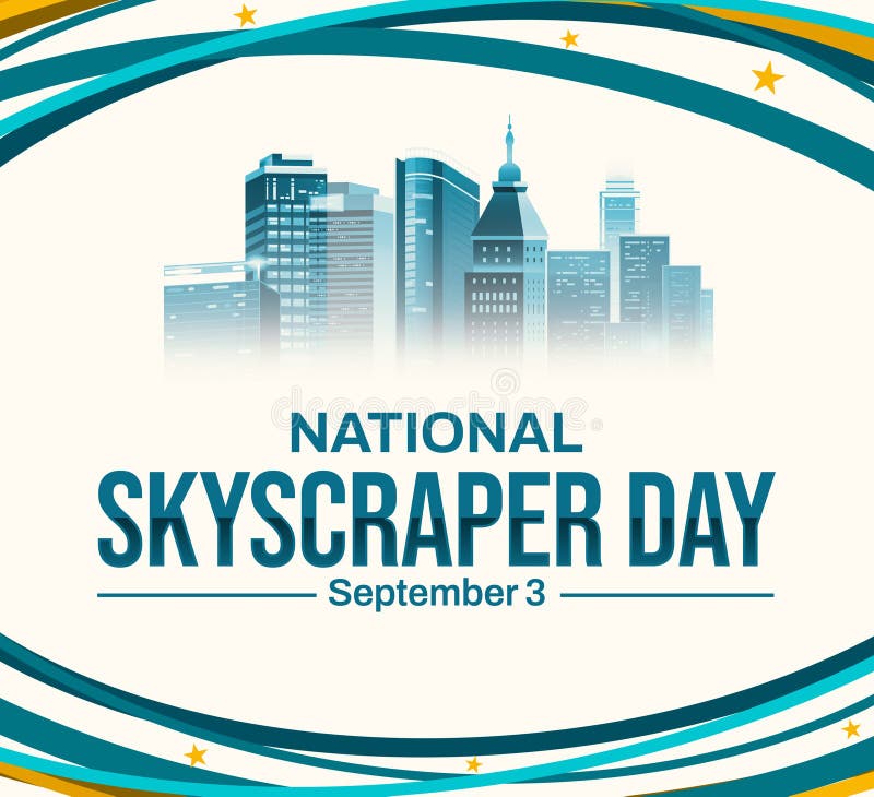 September 3 is National Skyscrapper Day, Background Design with ...