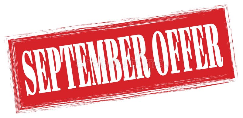SEPTEMBER OFFER Text Written on Red Stamp Sign Stock Illustration ...