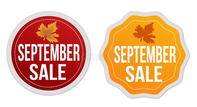September Sale Stickers Set Stock Vector - Illustration of cheap ...