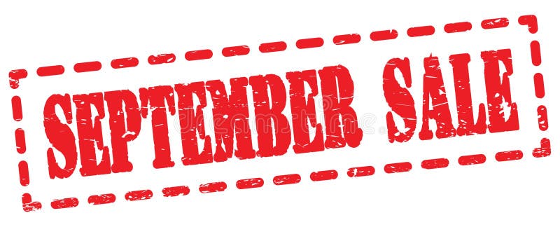 SEPTEMBER SALE Text Written on Red Stamp Sign Stock Illustration ...