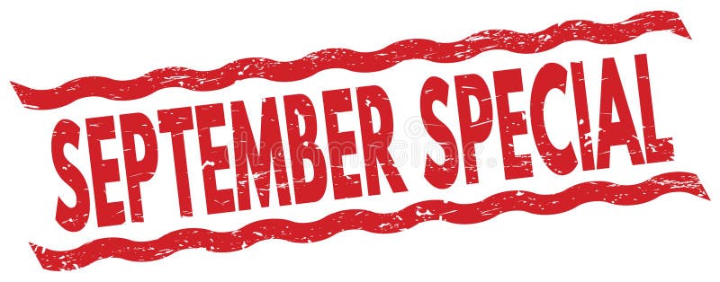 SEPTEMBER SPECIAL Text on Red Lines Stamp Sign Stock Illustration ...