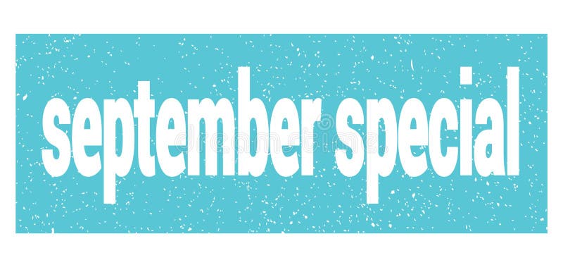 September Special Text Written on Blue Stamp Sign Stock Illustration ...